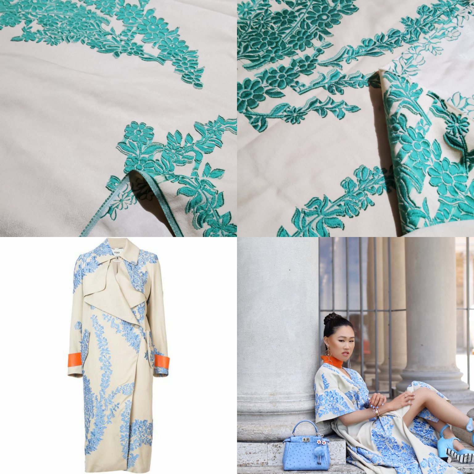 Fabric Cotton Linen Embroidery Trench Coat/dress Fabric Fashion Week ...