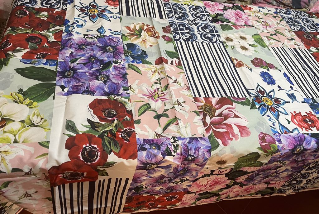 Italian Designer Cotton Fabric,Milano Fashion Week 2021,patchwork ...