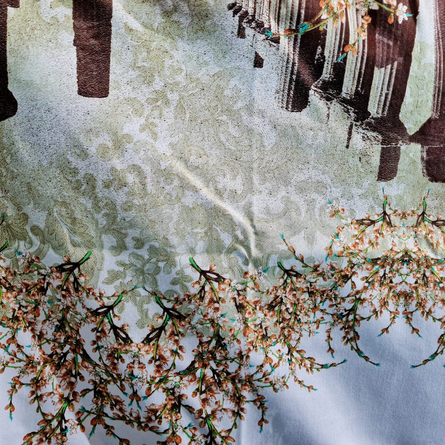 Italian Designer Cotton Fabric Roman Architectural Design,Alta Moda ...