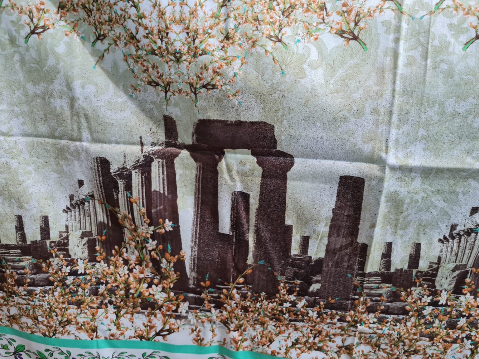 Italian Designer Cotton Fabric Roman Architectural Design,Alta Moda ...