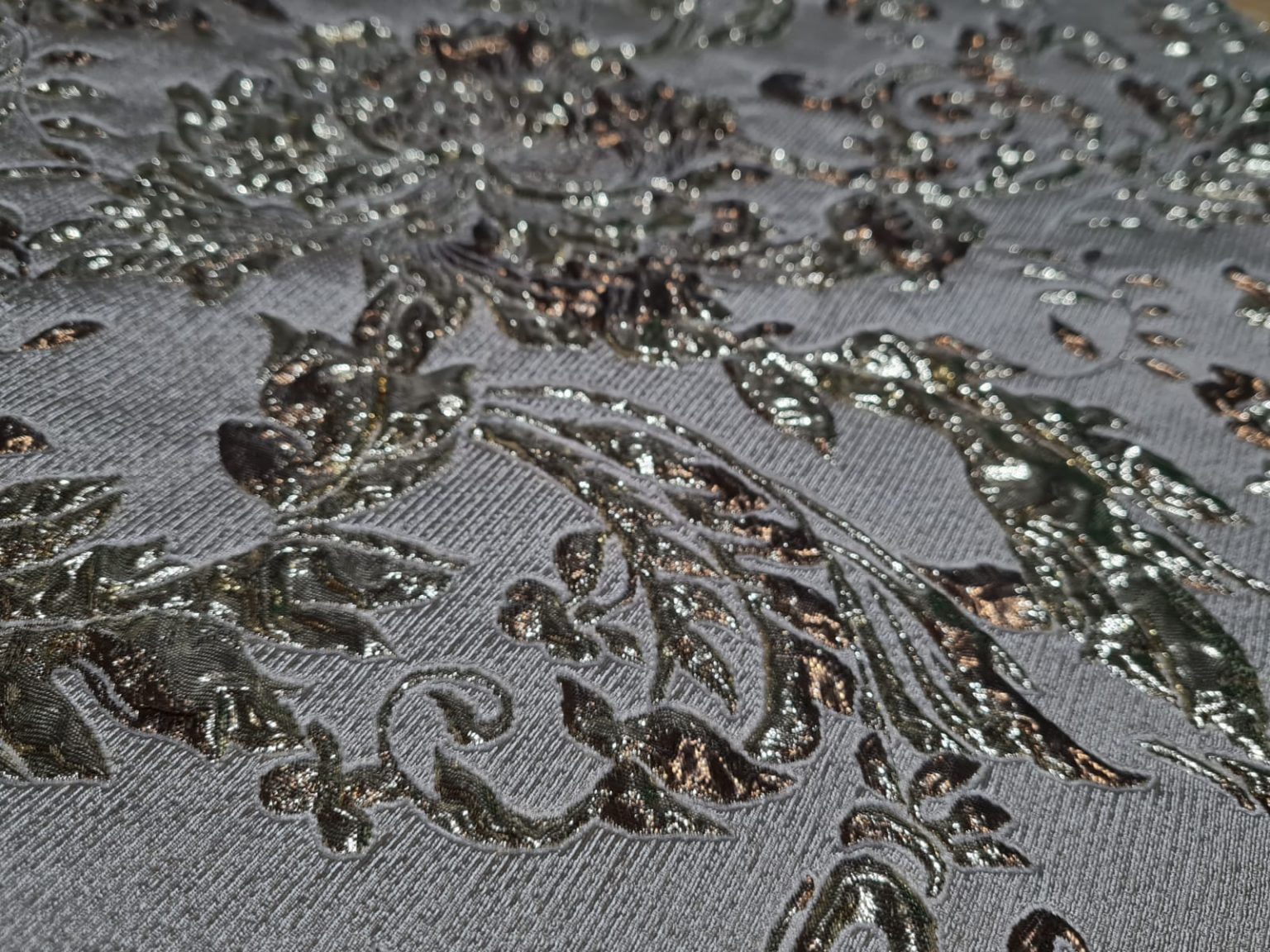 Italian Couture Gold Thread Organza Embossed Design Jacquard/Design ...