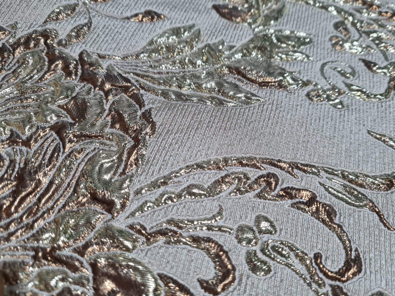 Italian Couture Gold Thread Organza Embossed Design Jacquard/Design ...
