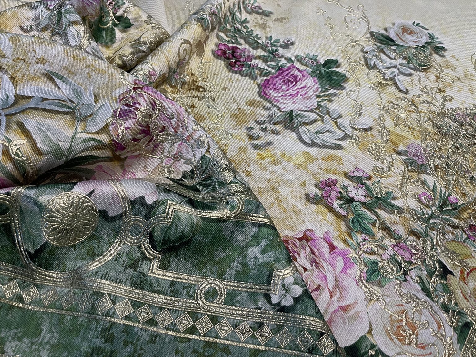 Fabric Exclusive Limited Edition,gold Embossed Design/colour #2 ⋆