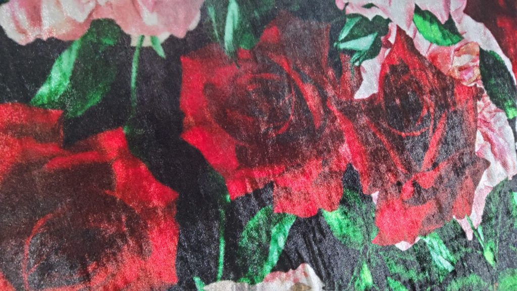 Italian Designer Velvet Fabric With Roses,devore Various Colours Roses ...