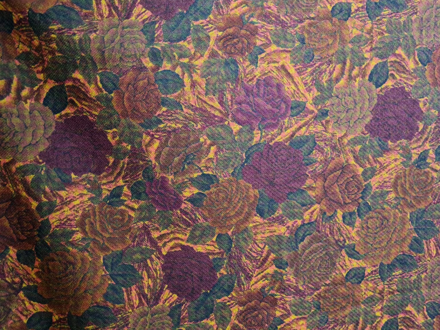 Alta Moda Italian Wool Fabric Flowers Pattern Perfect For Dress,skirt ...
