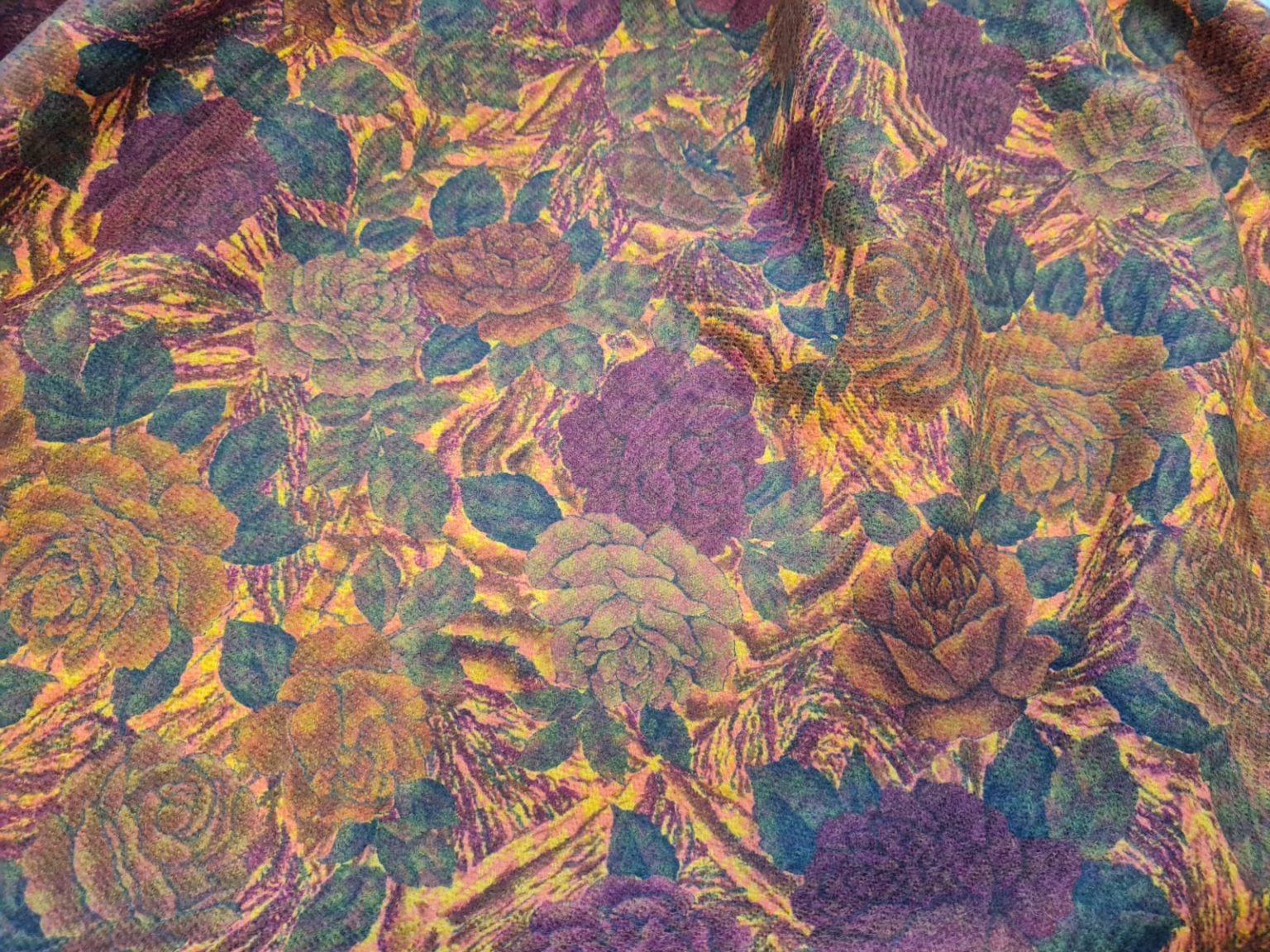 Alta Moda Italian Wool Fabric Flowers Pattern Perfect For Dress,skirt ...