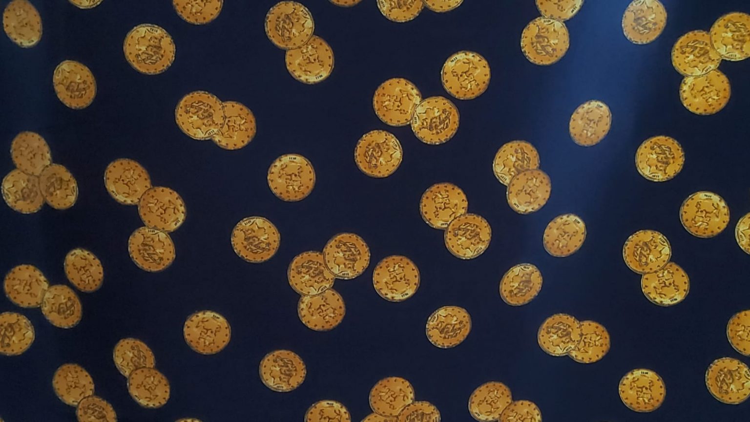 Silk Polyester Fabric With Coins Pattern,Alta Moda Fabric,Limited ...