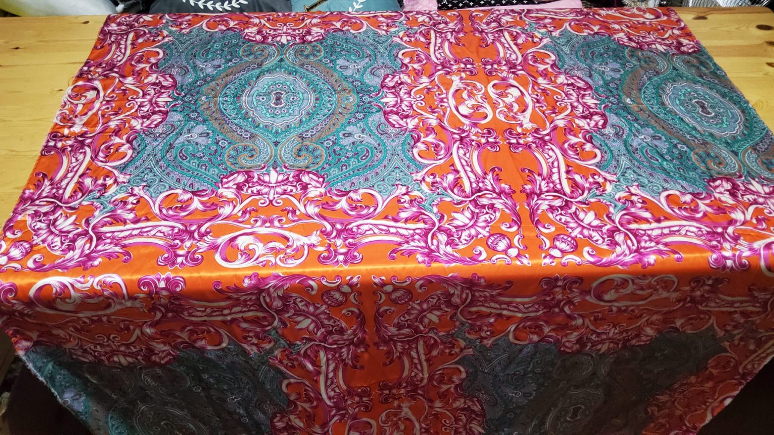 Etro Mulberry Silk Fabric,paisley And Baroque Pattern In Orange Pink ...